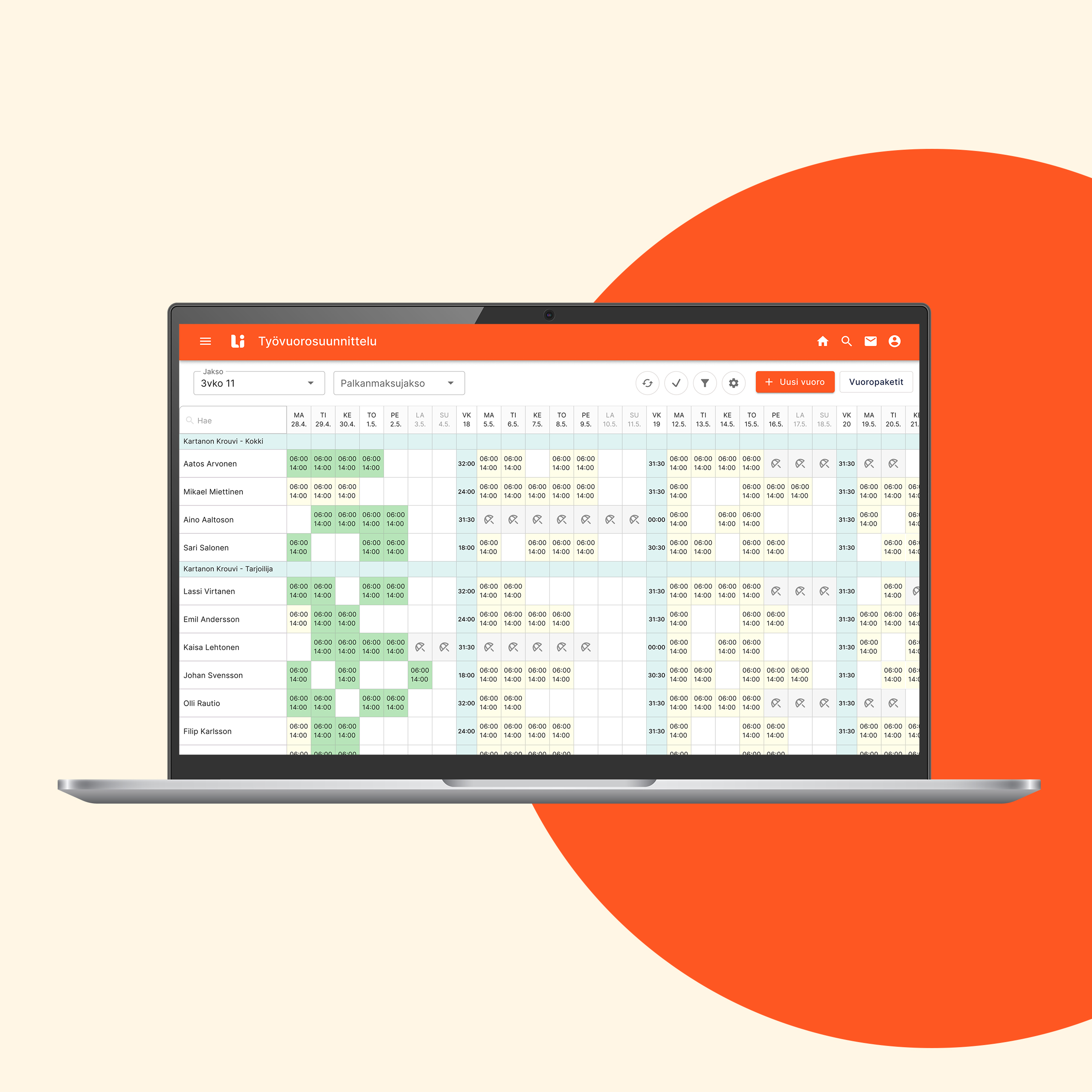 Shift planning - Linkity