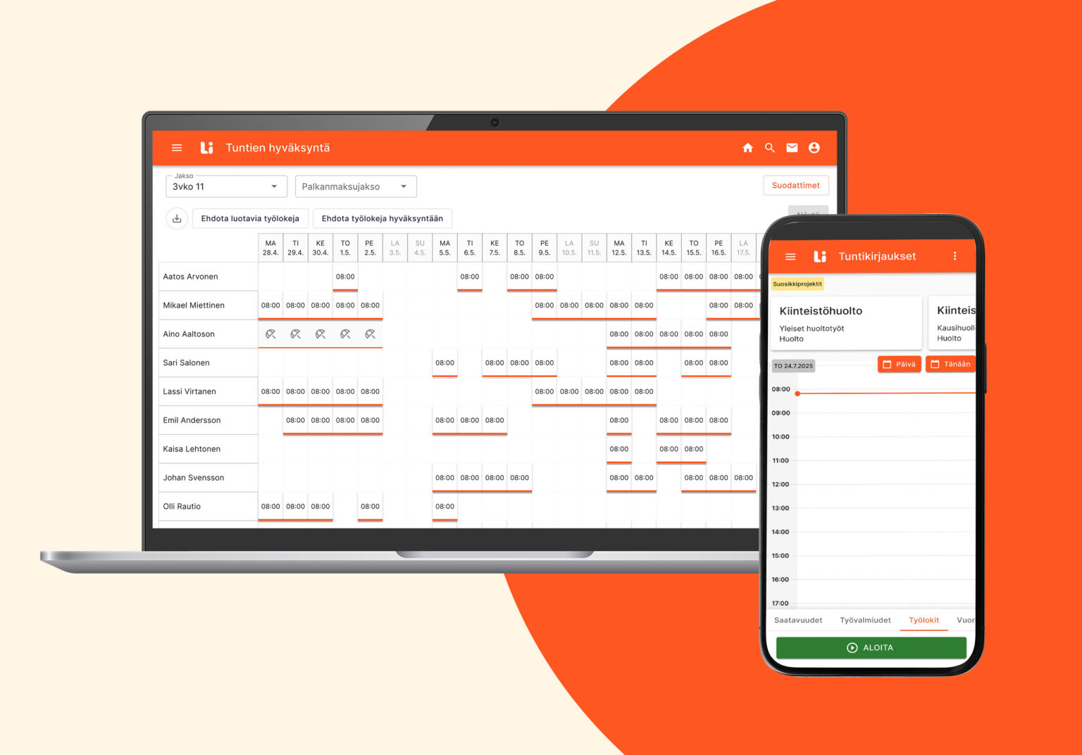Työajanseuranta - Linkity